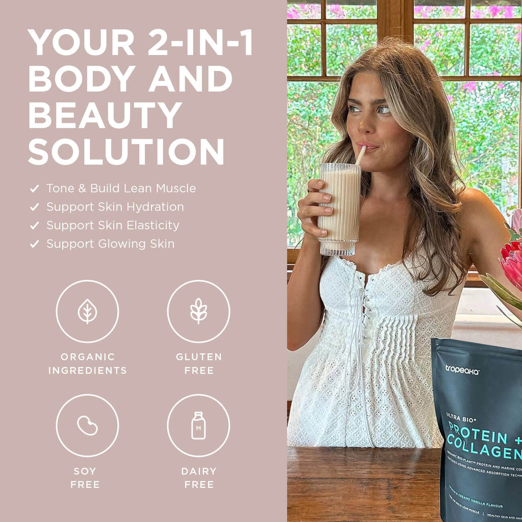 Protein + Collagen Powder | Rich Double Chocolate | Organic Plant ...
