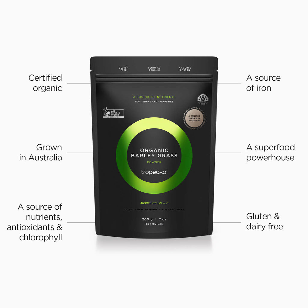 Barley Grass Powder | Organic Green Barley Grass | Tropeaka
